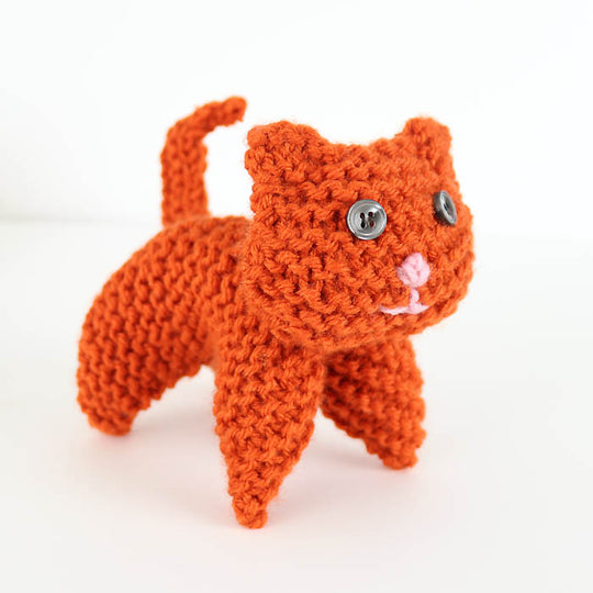 Flat Knit Cat Knitting Pattern – Gina Michele Knitting